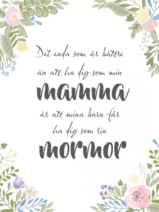 Bästa mamma och mormor | citattavlor | barntavlor.se